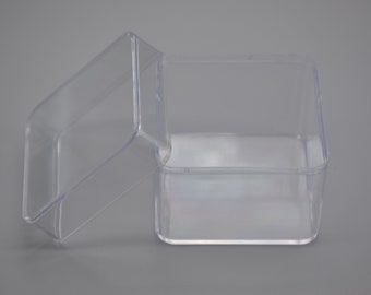 2 Rectangle Clear Plastic Box,transparent Acrylic Box With Lid,clear ...