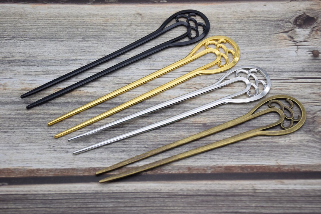 2pieces Metal Hair Sticks,simple Hair Sticks,patten Hair Pins,pattened ...