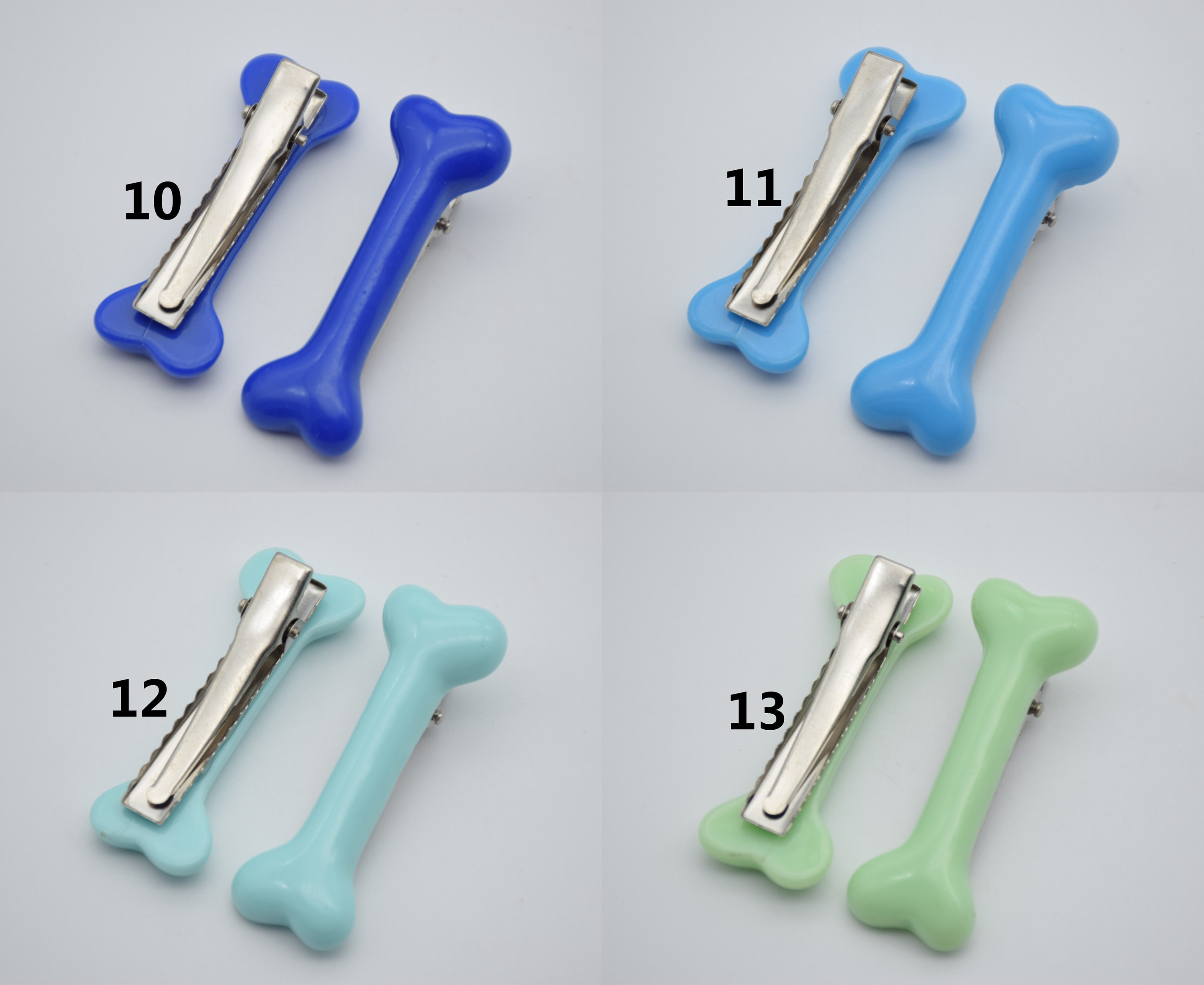 10 Bone Hair Clip,pebbles Bone Alligator Clip,creepy Cute Gothic ...