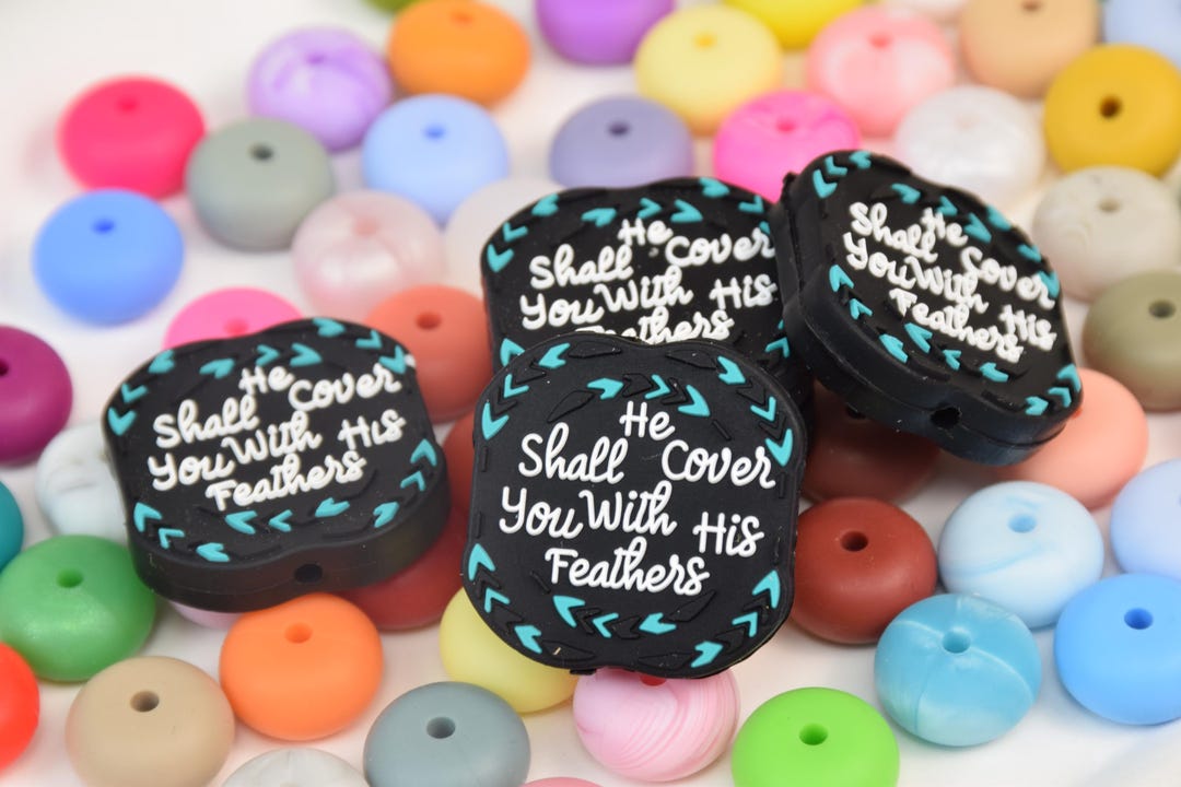 He Shall Cover You With His Feathers Focal Silicone Beads,diy Pen Bead ...
