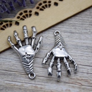 8 Skull Skeleton Hand Charm Pendant Necklace Ornament Bracelet ...