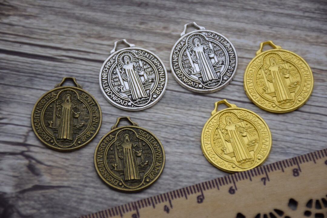 Metal Sentia Mvniamvr Pendant,saint Benedict Charm,jewelry Making ...