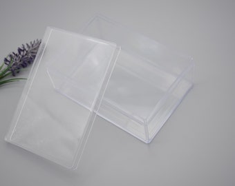 2pcs Rectangle Clear Plastic Box,transparent Plastic Box,container Box ...