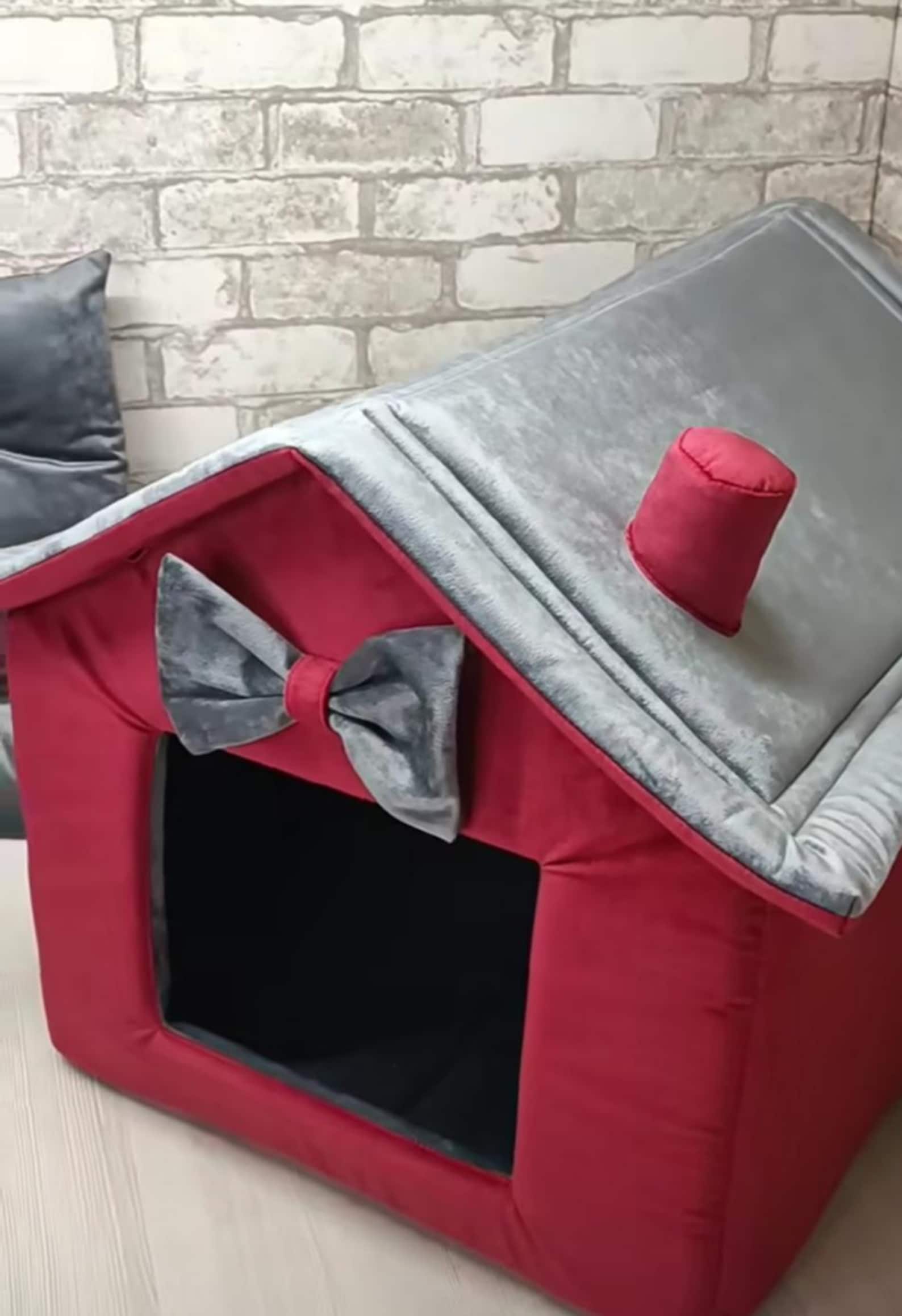 Cozy Soft Dog House - Covered Dog House, Luxury Pet Furniture, Pet ...