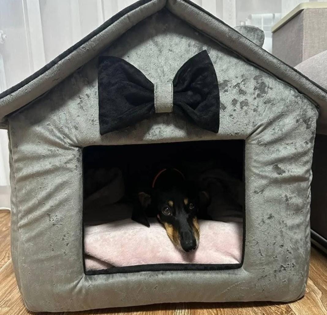 Cozy Soft Dog House - Covered Dog House, Luxury Pet Furniture, Pet ...