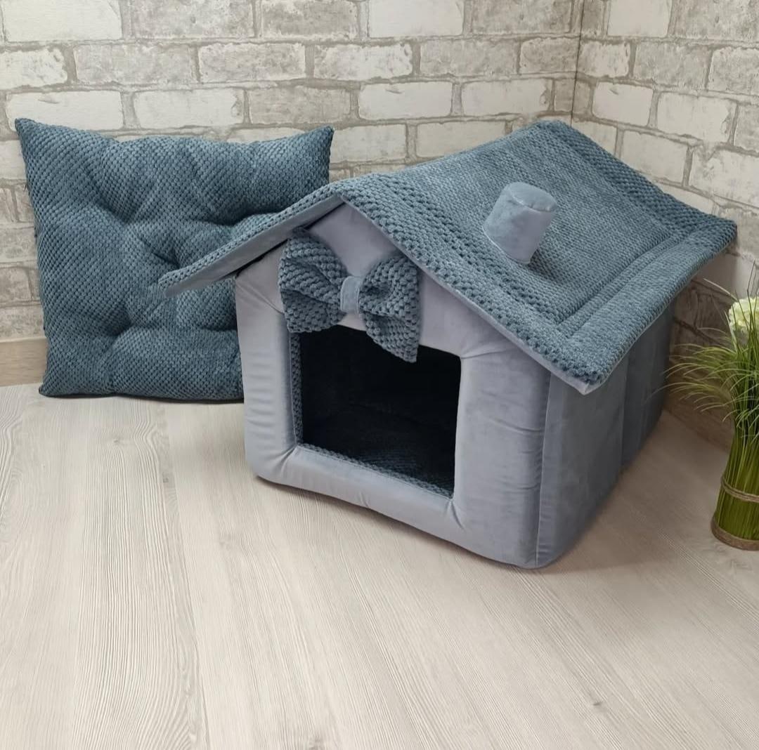 Cozy Soft Dog House - Covered Dog House, Luxury Pet Furniture, Pet ...