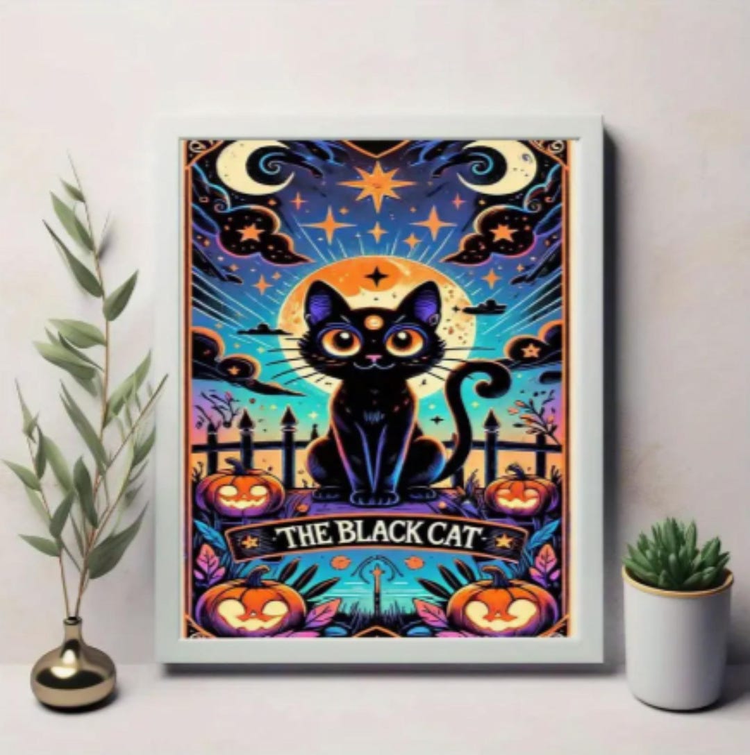Diamond Art Kit the Black Cat Diamond Painting Kit - Etsy