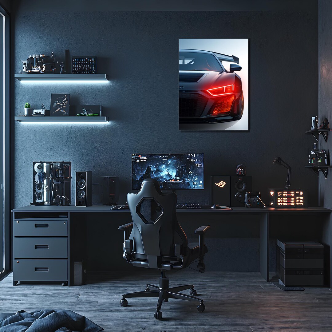 Automotive R8 GT LED Neon Wall Art – UV Printed Sports Car Sign, Luxury ...