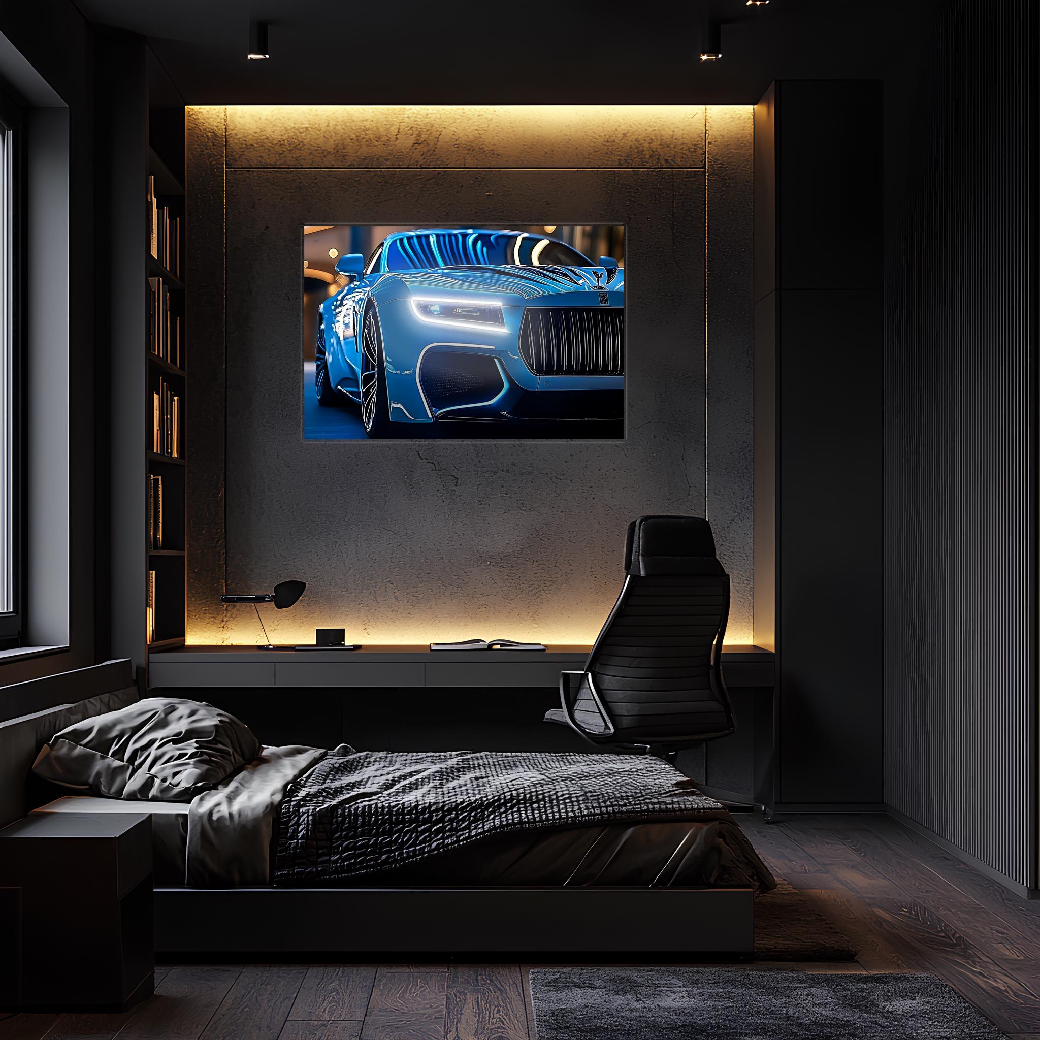 Luxury Car Neon Sign, UV Printed LED Light, Modern Car Wall Decor ...