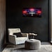 Automotive Neon Acrylic Poster With Neon Lights , Custom LED Backlit ...