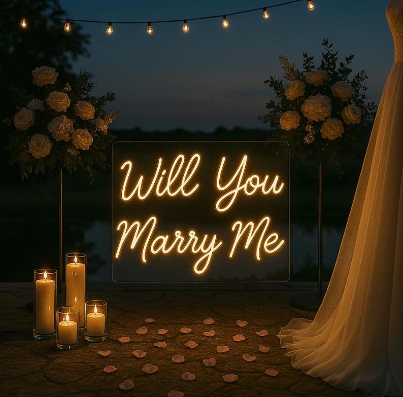 Proposal Light – Will You Marry Me Neon LED Sign for Wedding Decor - Etsy