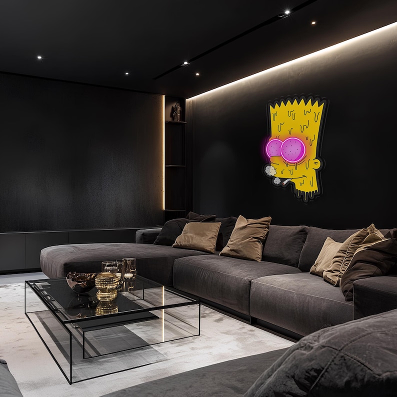 Arte de neón de plexiglás de Simpson, letrero de neón de Simpson ...
