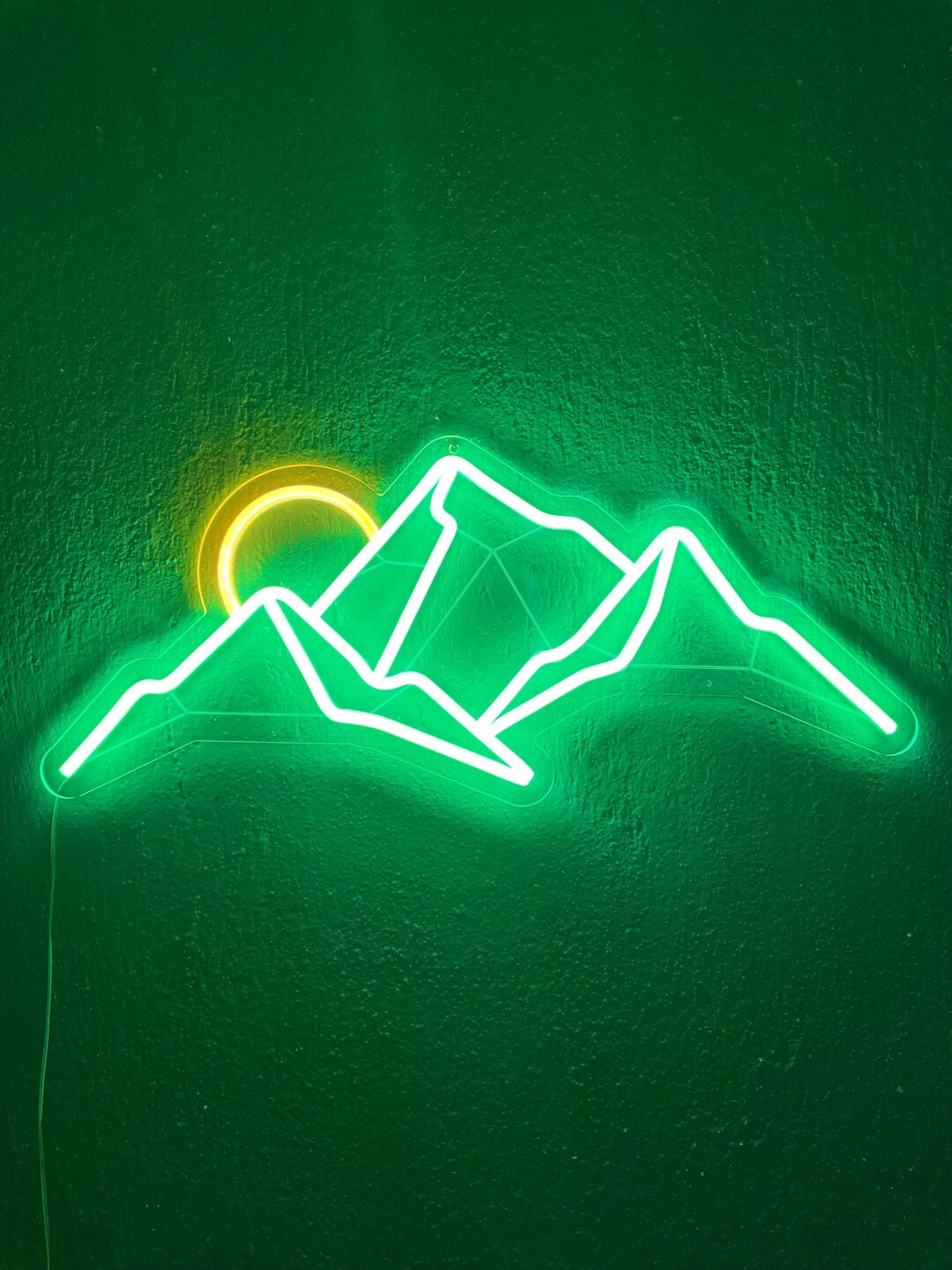 Mountain Neon Wall Art Landscape Neon Sign Neon Art, Mountain Art Light ...