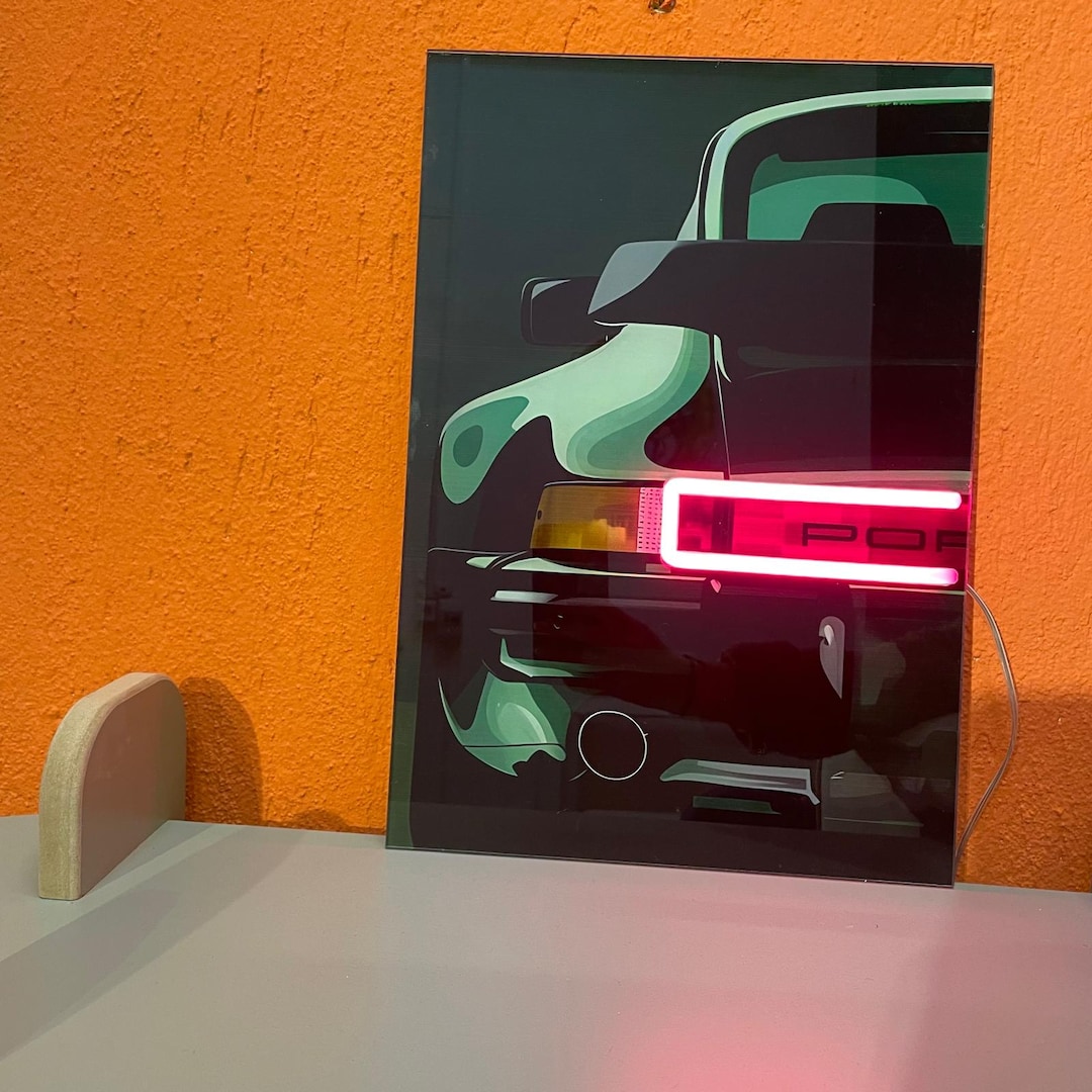 Car Neon Light Sign, Car Wall Art Lighted, Car Led Wall Decor, Car Led ...