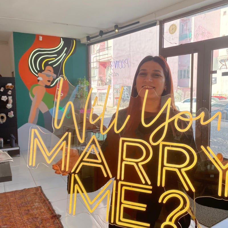 Light up Marry Me Signs - Etsy