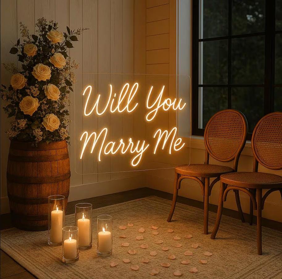 Proposal Light – Will You Marry Me Neon LED Sign for Wedding Decor - Etsy