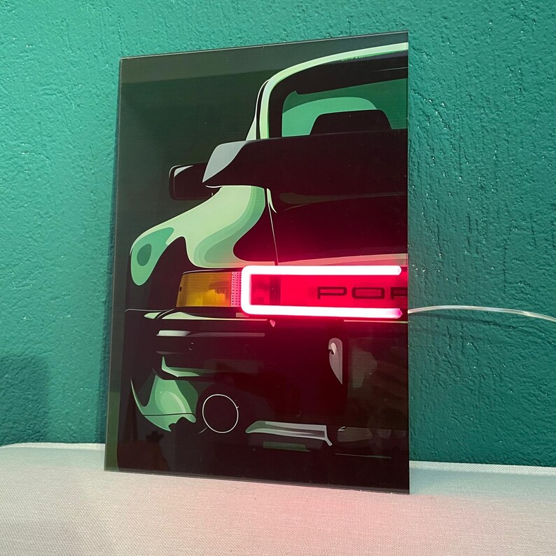 Car Neon Light Sign, Car Wall Art Lighted, Car Led Wall Decor, Car Led ...