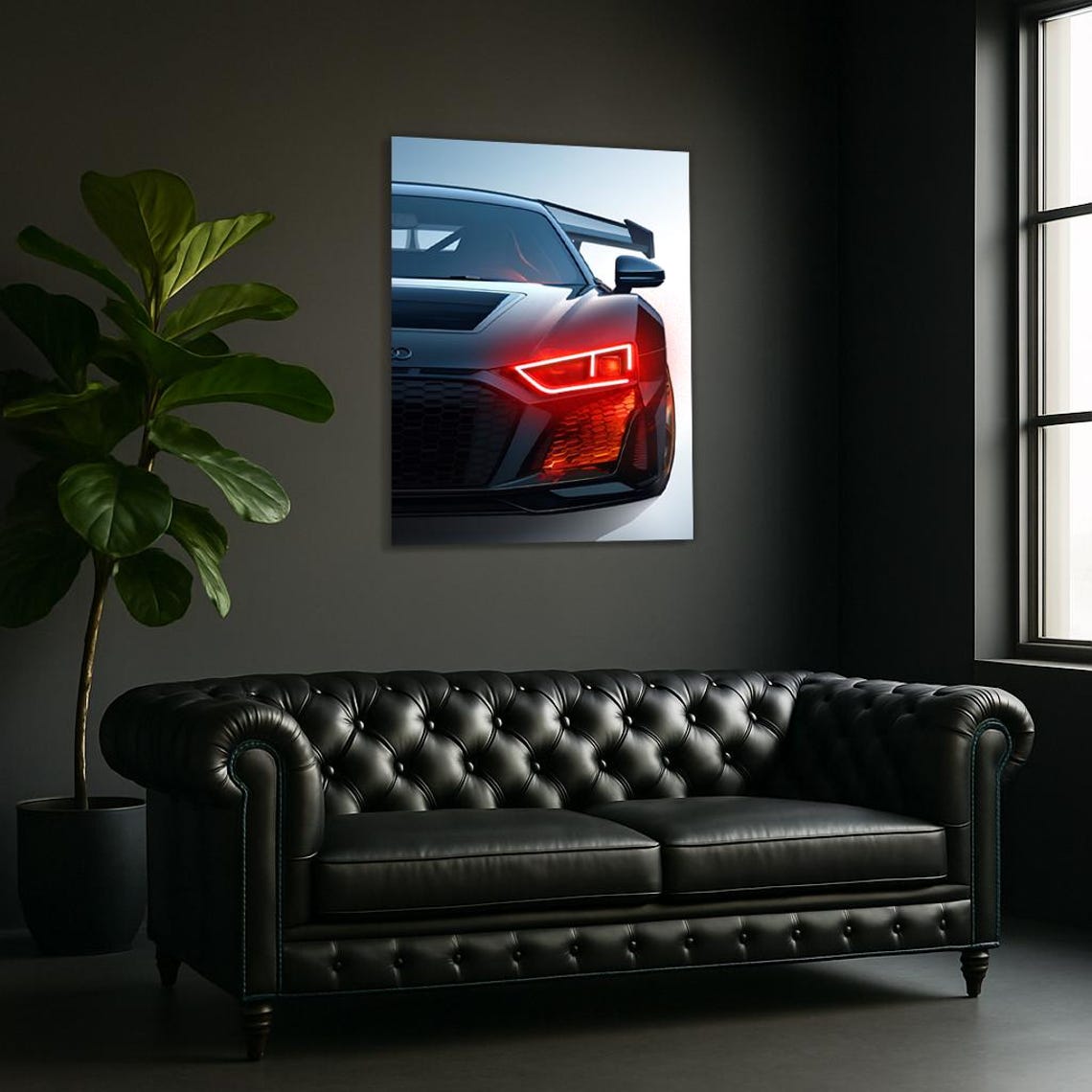 Automotive Neon Poster With Neon Lights, Acrylic LED Wall Art, Custom ...