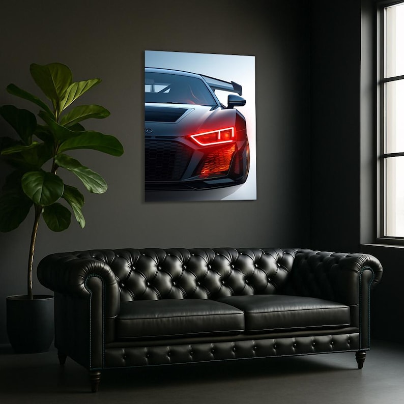 Automotive Neon Poster With Neon Lights, Acrylic LED Wall Art, Custom ...