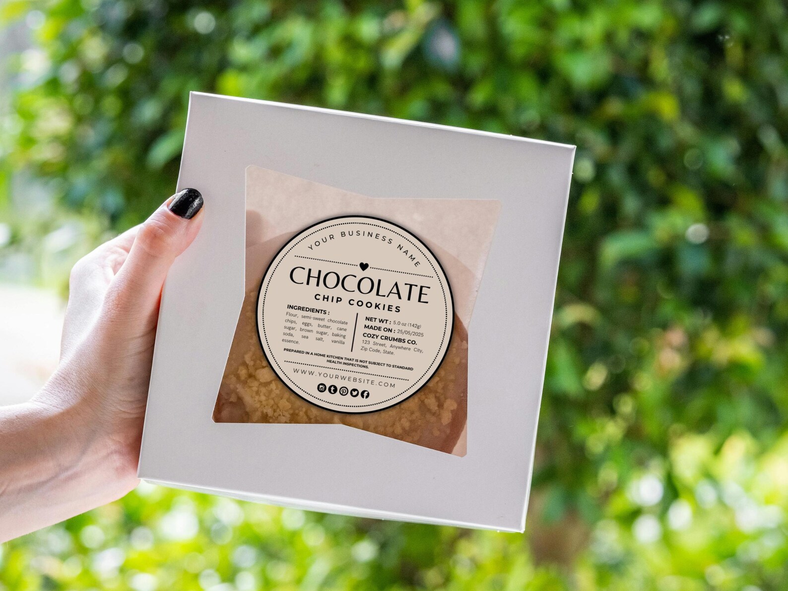 Round Food Stickers, Allergens & Food License Tags Editable Canva ...