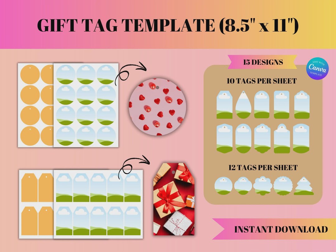 Label Tag Frame Bundle Templates, Product Price Tags Blank, Gift Hang ...