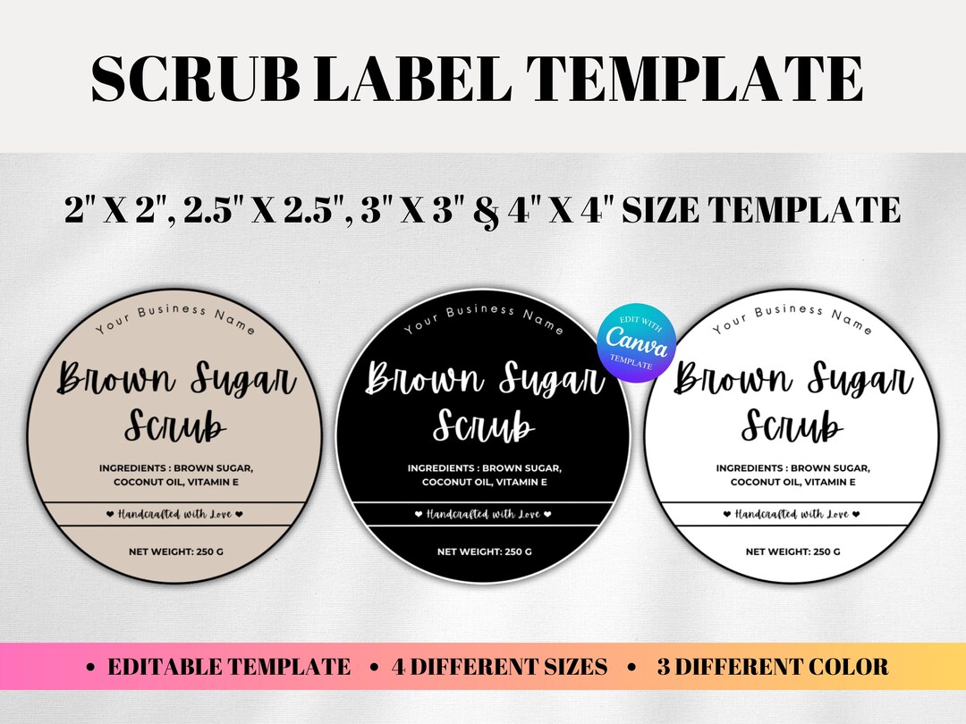 Can Label Round Editable, Canning Lid Stickers, Homemade Circle & Round ...
