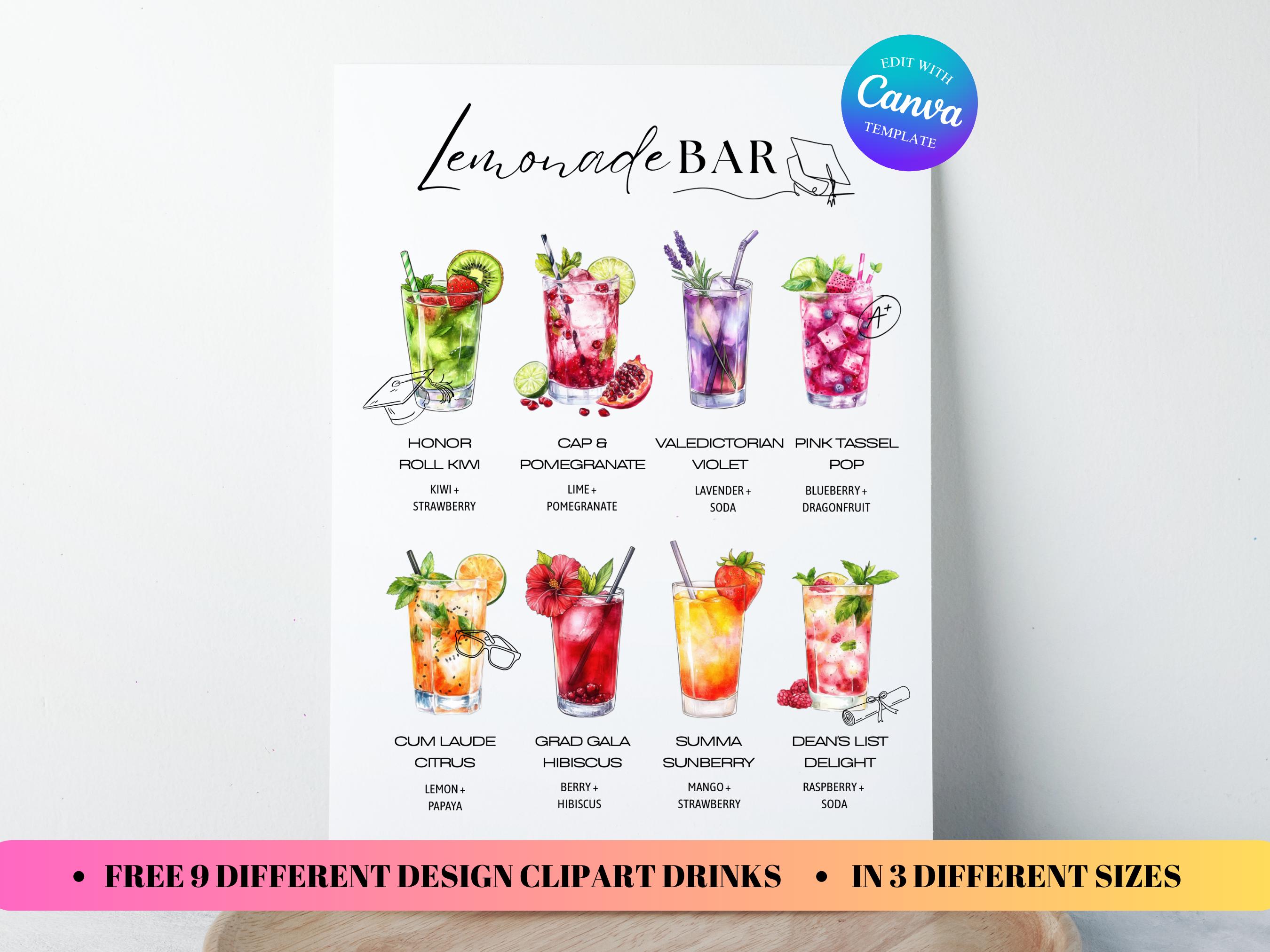 Graduation Lemonade Bar Sign, Class of 2026 Drink Station, Grad Station ...