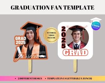 Editable Graduation Fan Template - Etsy