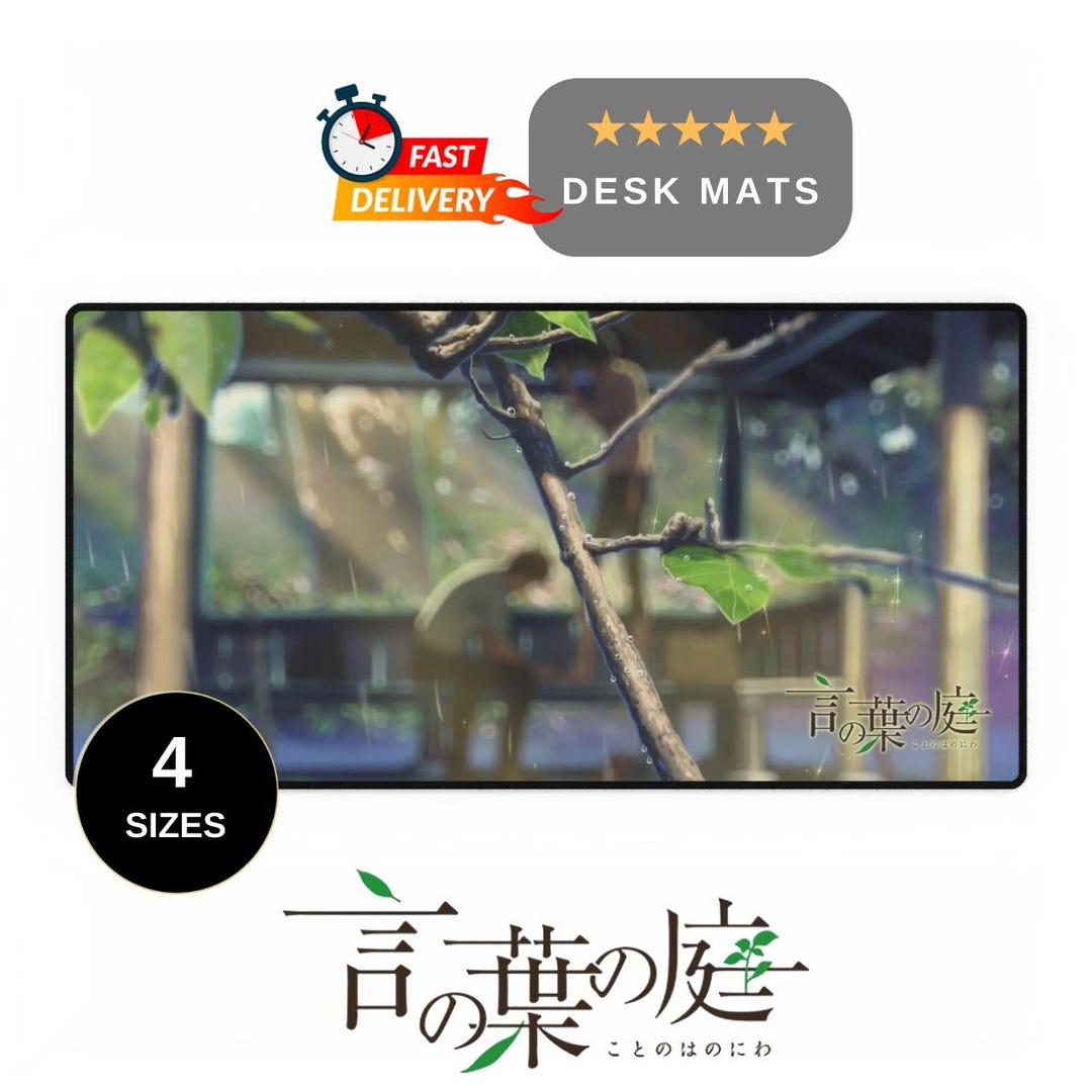 Garden of Words, Mouse Pad XL Desk Mats, Makoto Shinkai, Japanese Anime ...