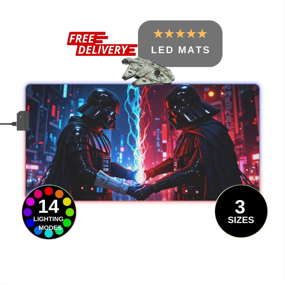 Vader Light and Darkside of the Force LED, Gamers Mat, XL Mousepad ...