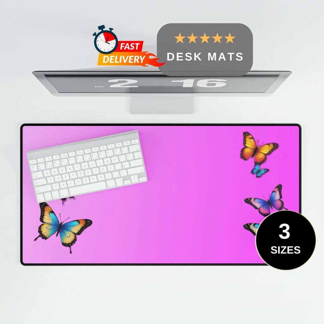 Butterfly Pink, Mouse Pads, Desk Mats, Butterflies, Desk Accessories ...