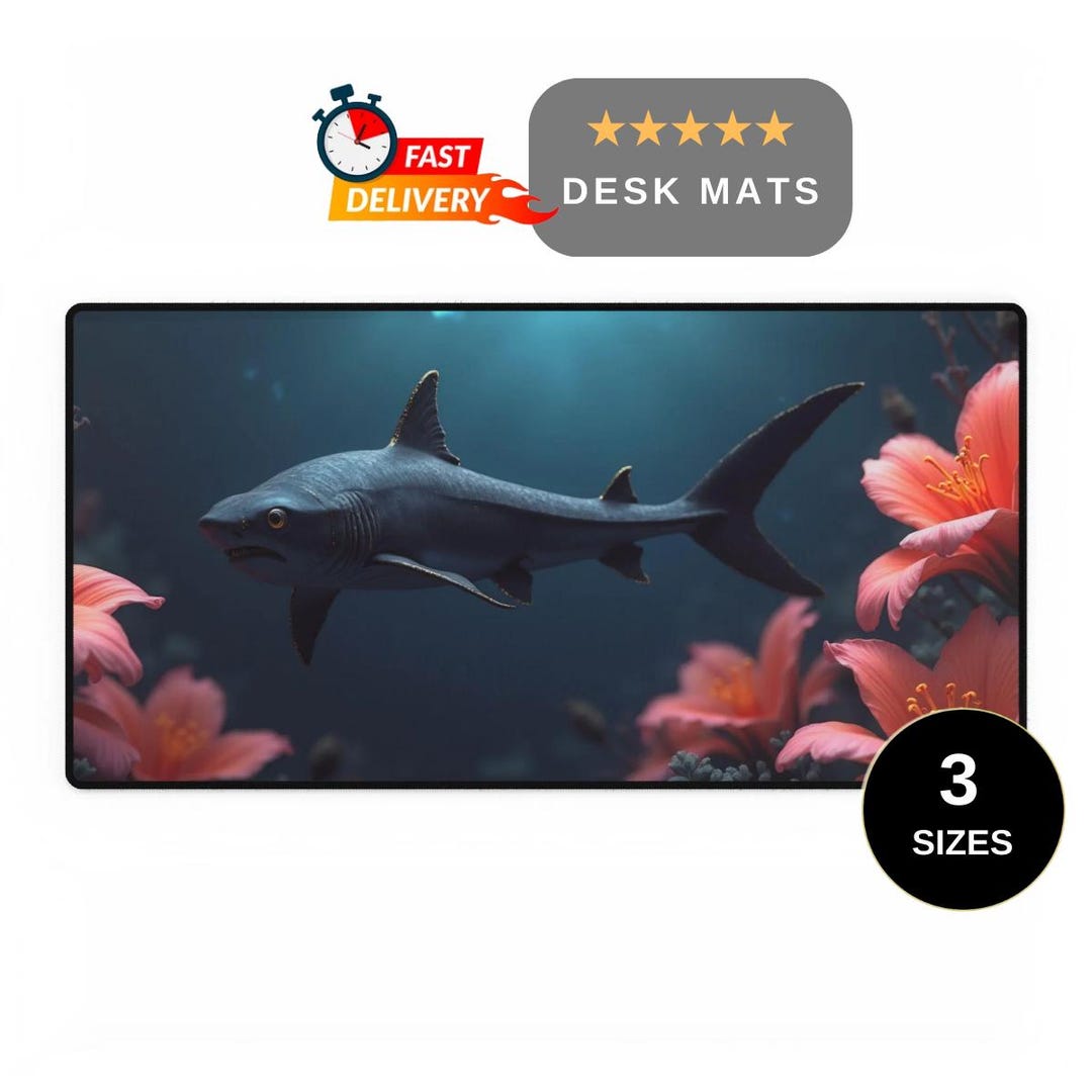 Black Shark Mousepad, Desk Mats I Ocean Vibes, Sea Life Underwater ...
