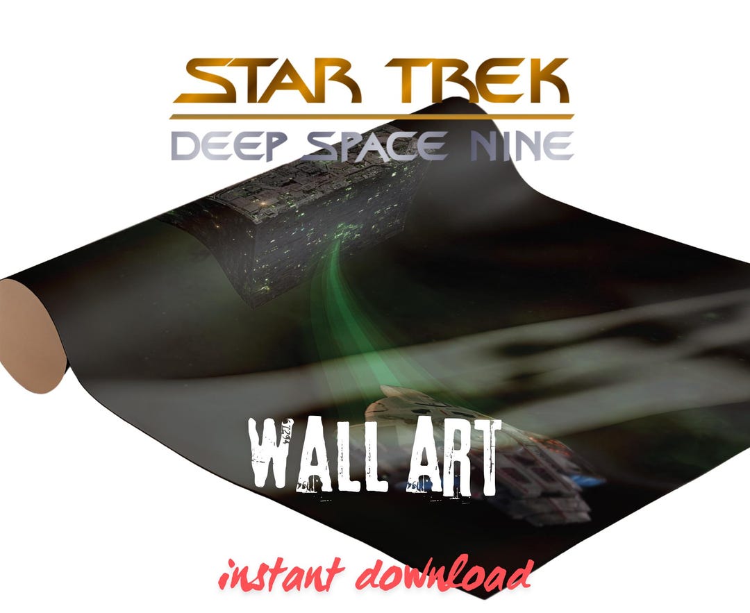 Borg Cube Meets Defiant I Instant Download I DS9 Original Poster Wall ...