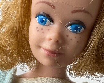 Vintage 1960's Mattel BARBIE & MIDGE in Original Blue Vinyl Doll Case ...