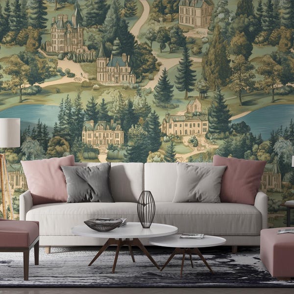 Colonial Wallpaper - Etsy