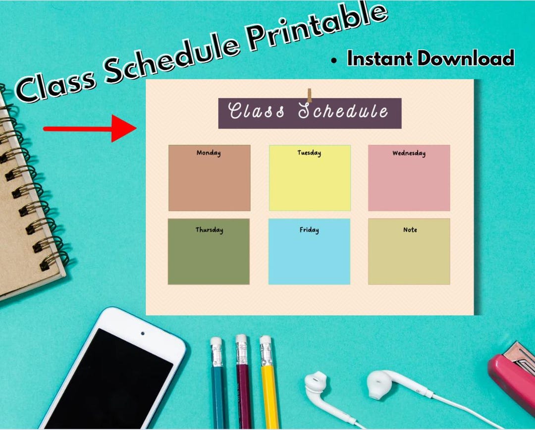 Cute Class Schedule Organizer - Etsy