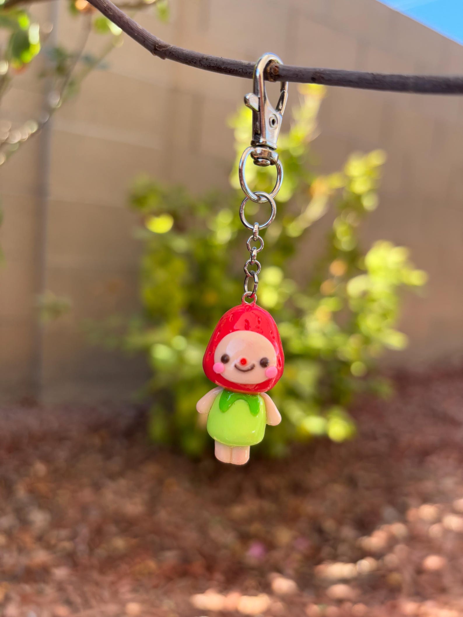 Strawberry Buddy Polymer Clay Keychain - Etsy
