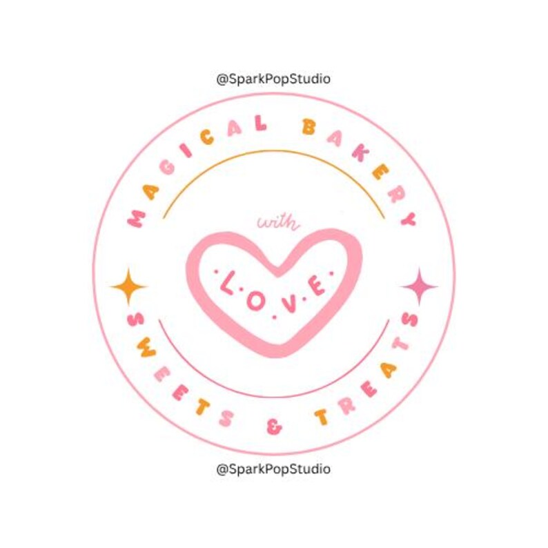 Editable Bakery Logo Template for Canva | Pink Sweet Shop Logo ...