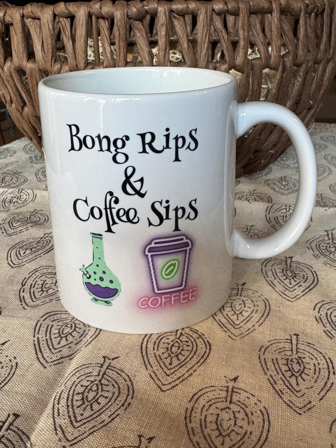 Bong Rips and Coffee Sips Mug, 420 Coffee Cup, Maryjane Coffee Mug ...