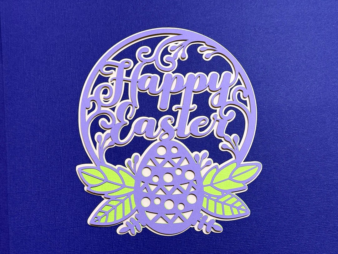 Happy Easter Cake Topper SVG, Layered Easter Egg (digital Download) - Etsy