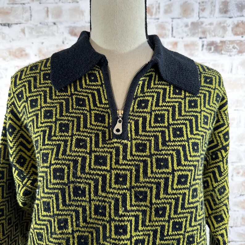 True Vintage 90s Express Tricot Women’s Neon Lime Green and Black ...
