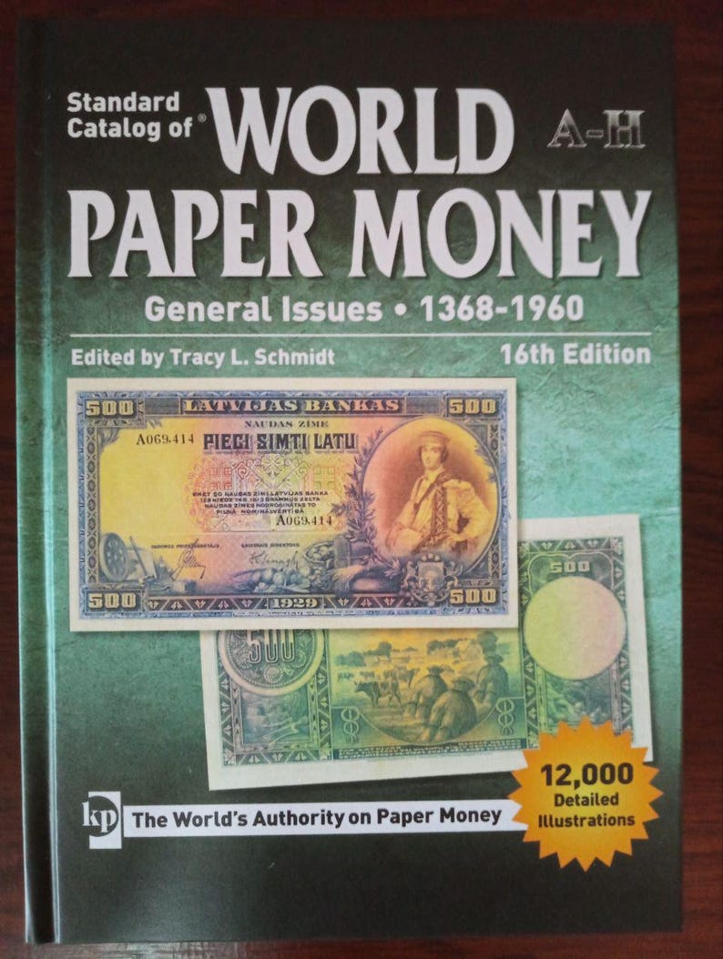 Standart Catalog of World Paper Money 1368-1960 Banknotes. Book in 2 ...