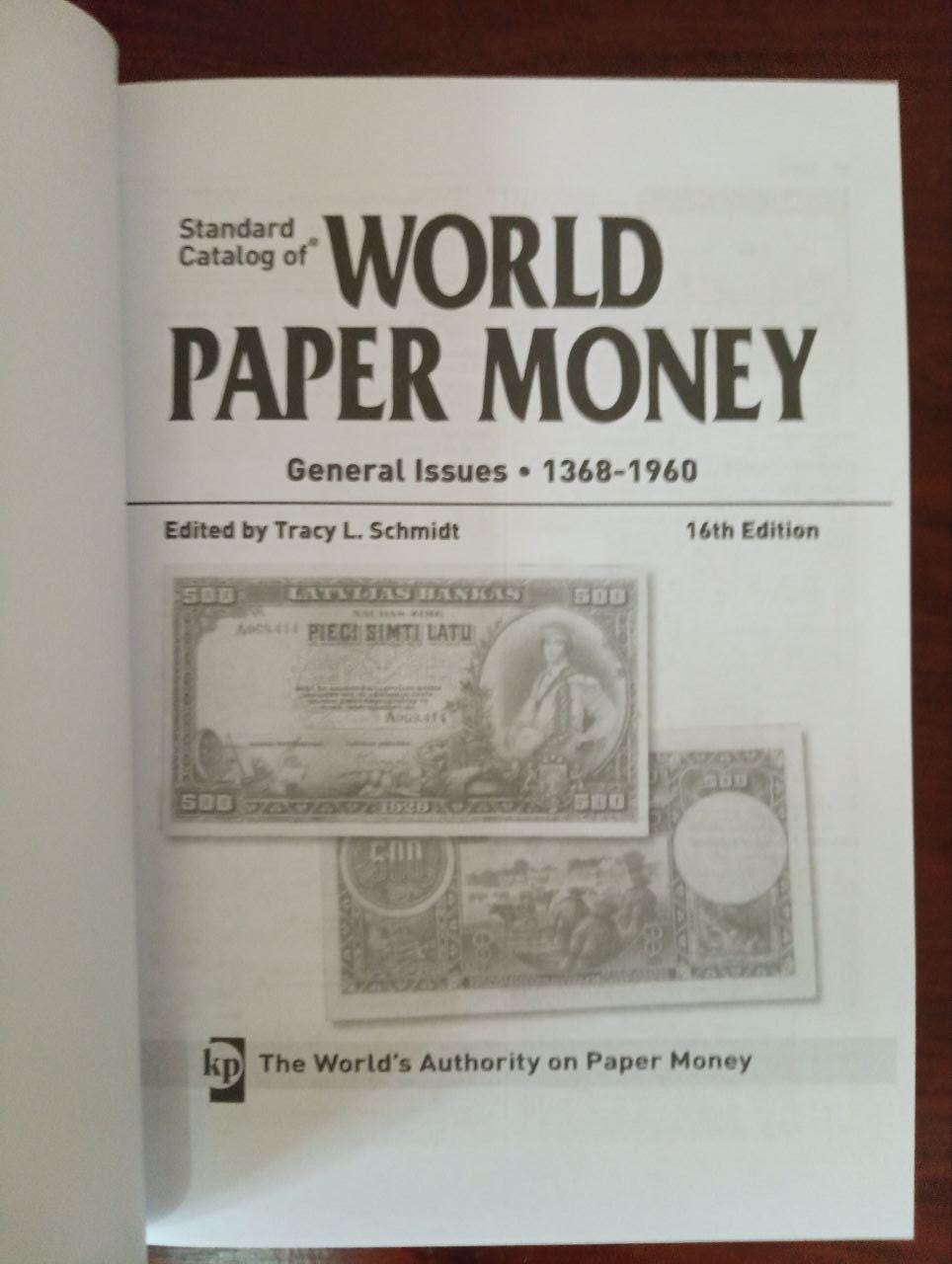 Standart Catalog of World Paper Money 1368-1960 Banknotes. Book in 2 ...