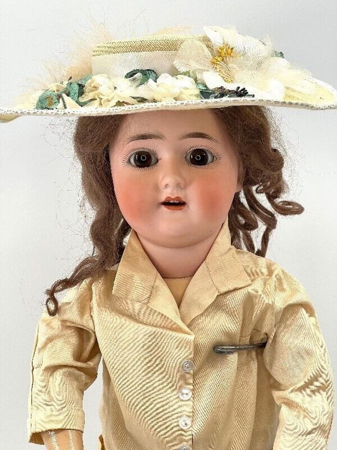 Antique Schoenau & Hoffmeister 1909 Bisque Head Doll 19.5" Open Mouth ...