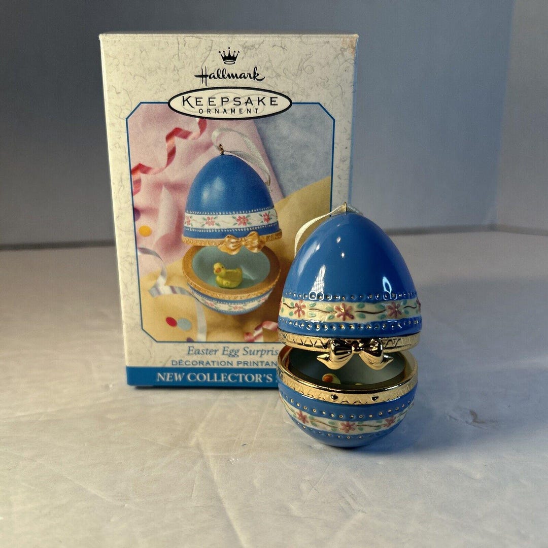 HALLMARK KEEPSAKE ORNAMENT Easter Egg Surprise 1st in Series Dated 1999 ...