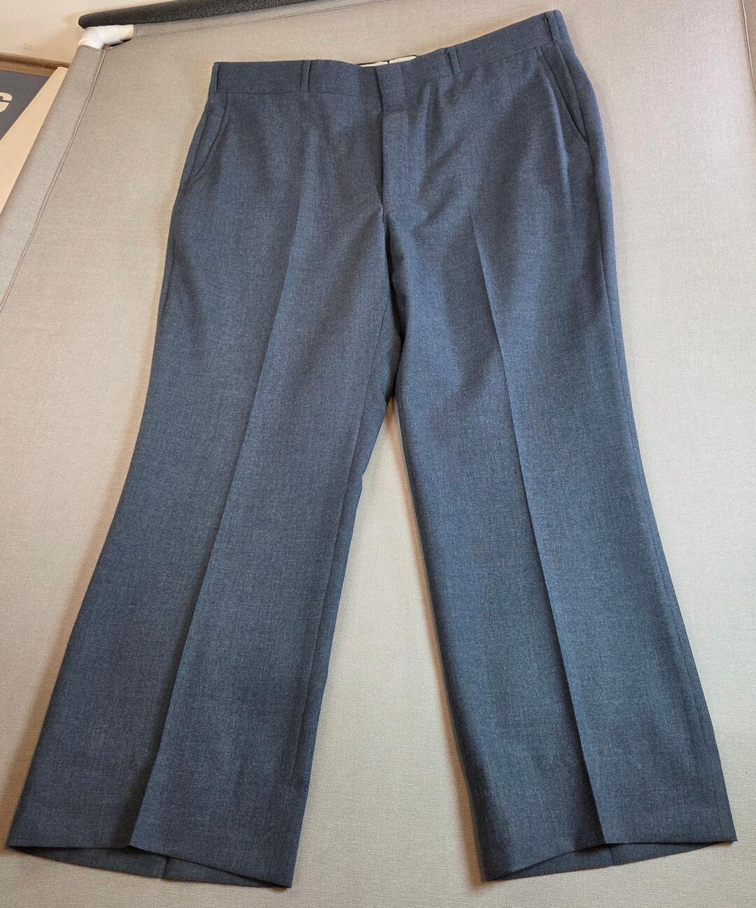 Vintage USA Made Pleated Dress Pants Gray Slacks 38x27 Classic Fit - Etsy