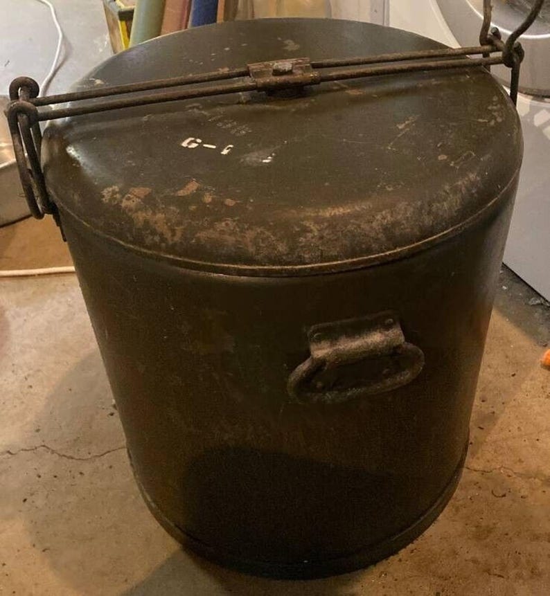 WWII US Army Mermite Food Container 1943/44 SMCO W/ 3 Inserts Militaria ...