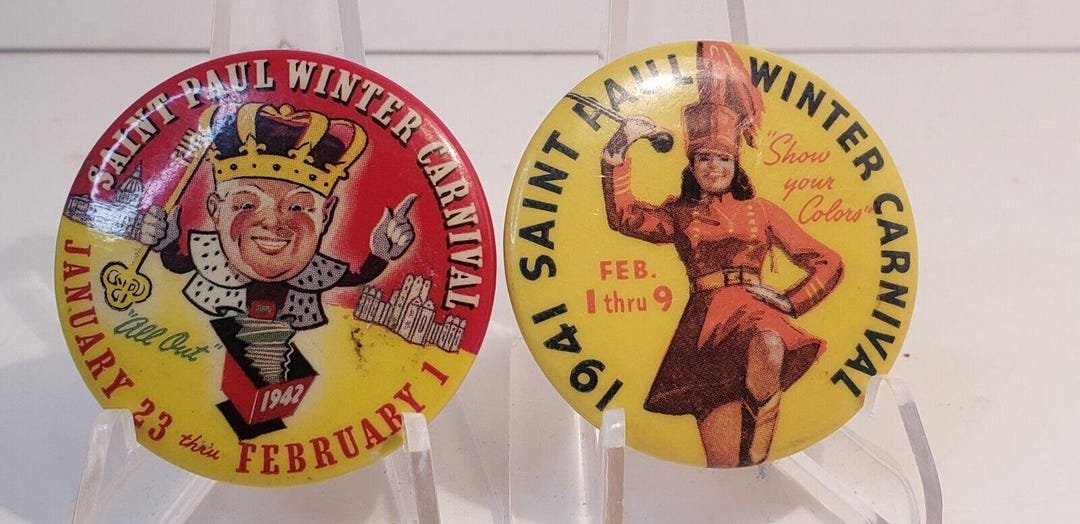 1941 & 1942 St. Paul Winter Carnival Button Pins - Etsy