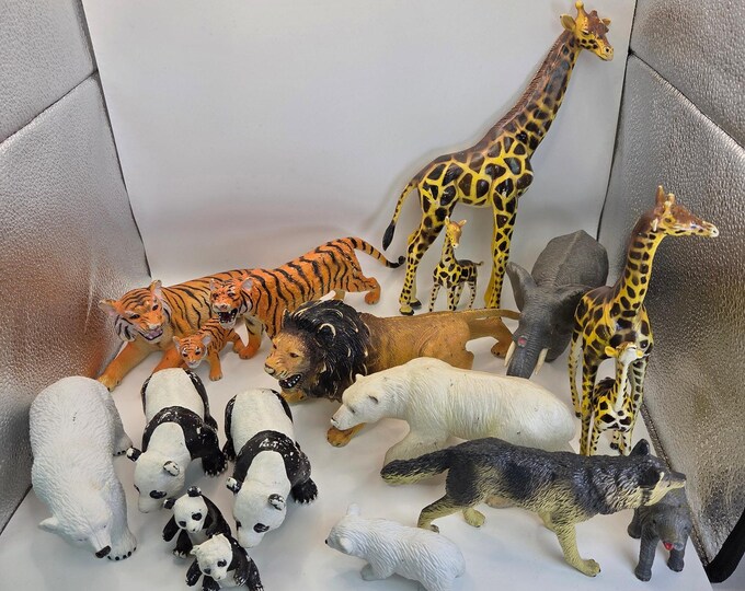 Vintage Animal Figurines Lot – Bullyland Germany & Mixed Plastic Safari ...