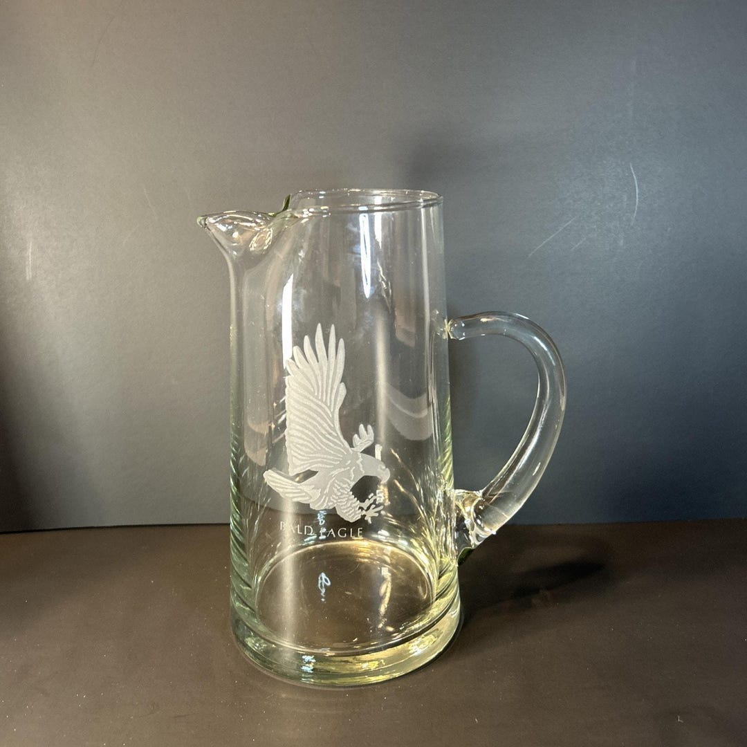 Vintage Georg Jensen Endangered Species Animals Etched 2QT Clear ...